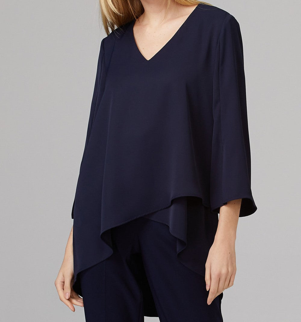 Joseph Ribkoff Midnight Blue V Neck Blouse Size 16 – Elaine Plus Sizes
